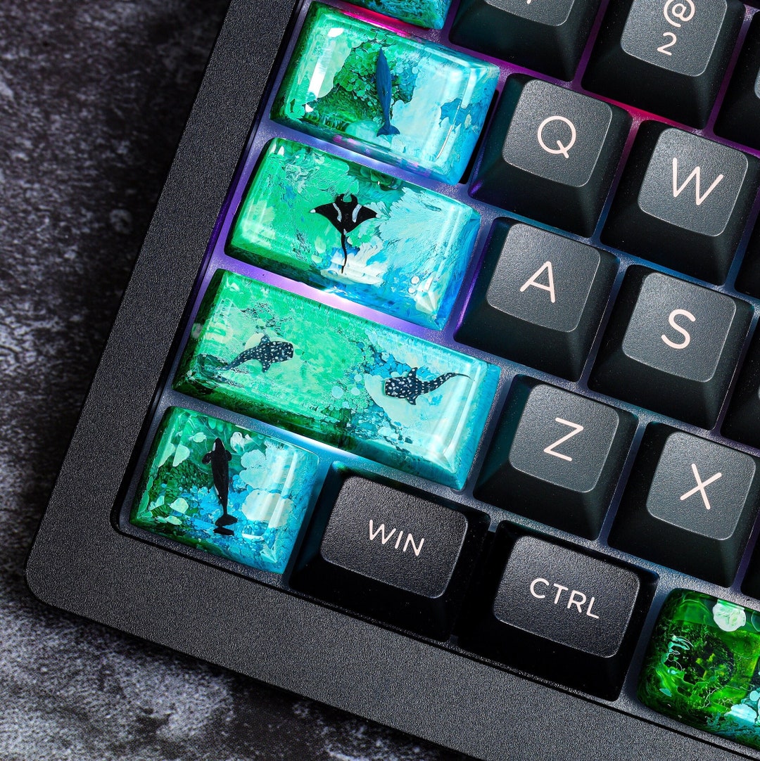 Whale Shark Keycaps Manta Ray Resin Artisan Keycap for ESC Mechanical ...
