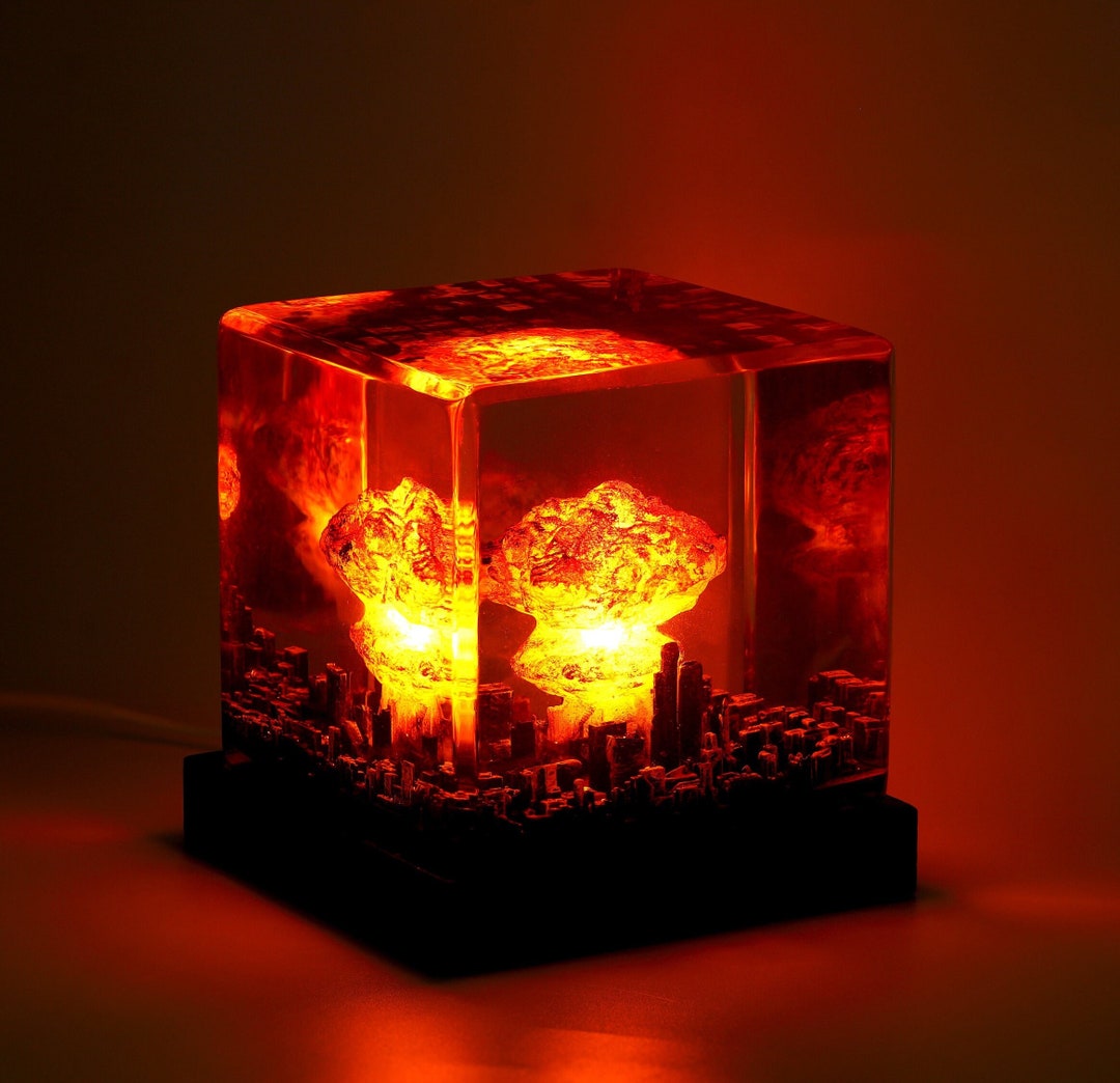 CLEARANCE Opp.en.heimer Inspired Resin Lamp, Atomic Bomb Resin Night ...