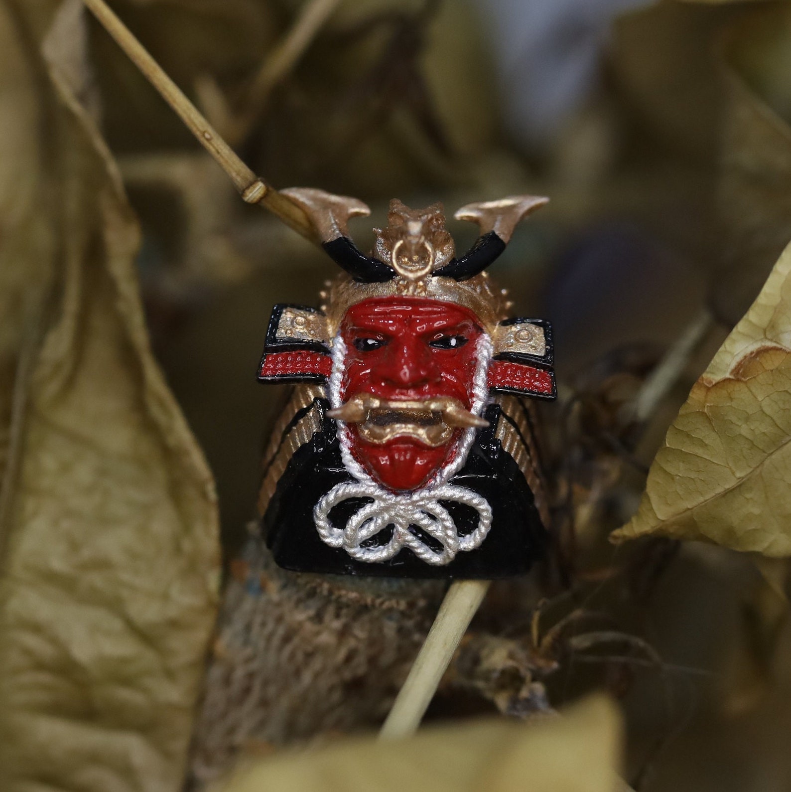 Japanese Samurai Artisan Keycap Oni Keycap Red Samurai - Etsy