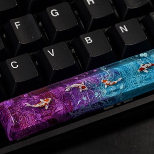 Blue and Purple Koi Resin Keycap | Artisan Keycap Handmade SA and OEM ...