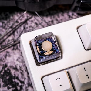 The Sun Keycap, Sun and Moon Keycap Earth Artisan Keycap Galaxy Custom ...