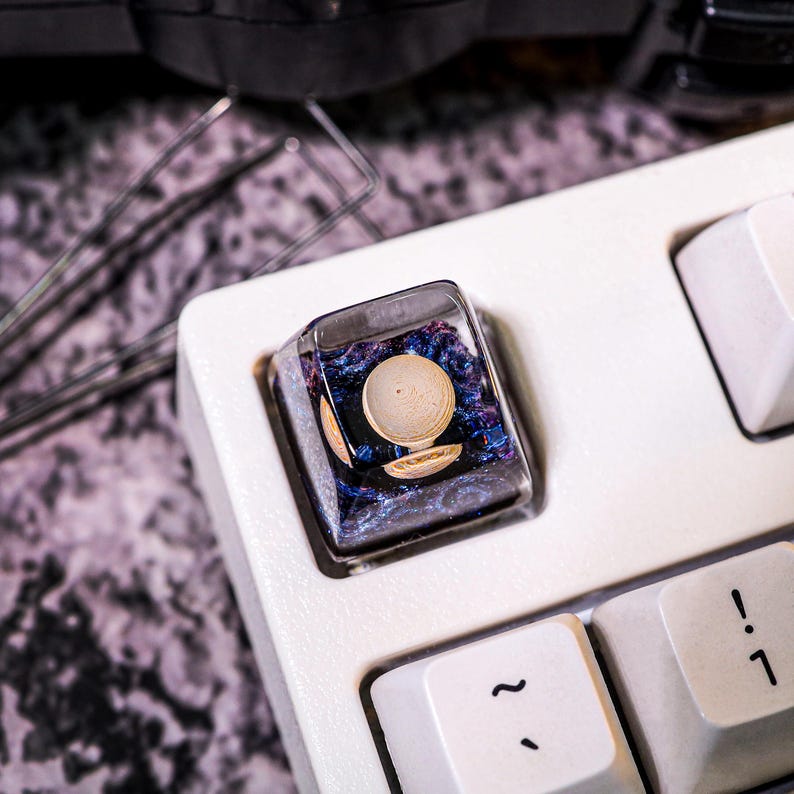 The Sun Keycap, Sun and Moon Keycap Earth Artisan Keycap Galaxy Custom ...
