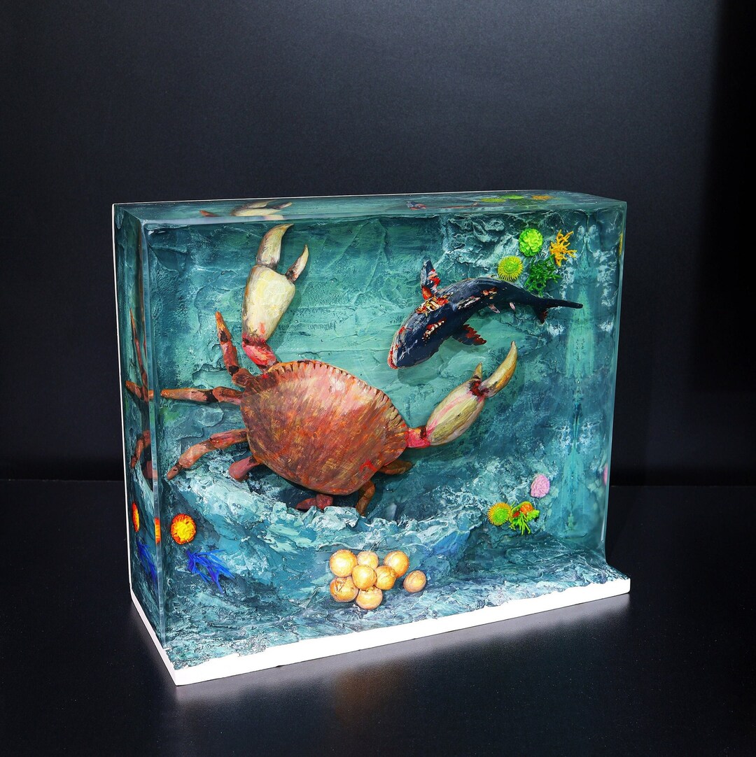 Hungry Shark Evolution Diorama Zombie Shark Vs Giant Crab Resin Diorama ...