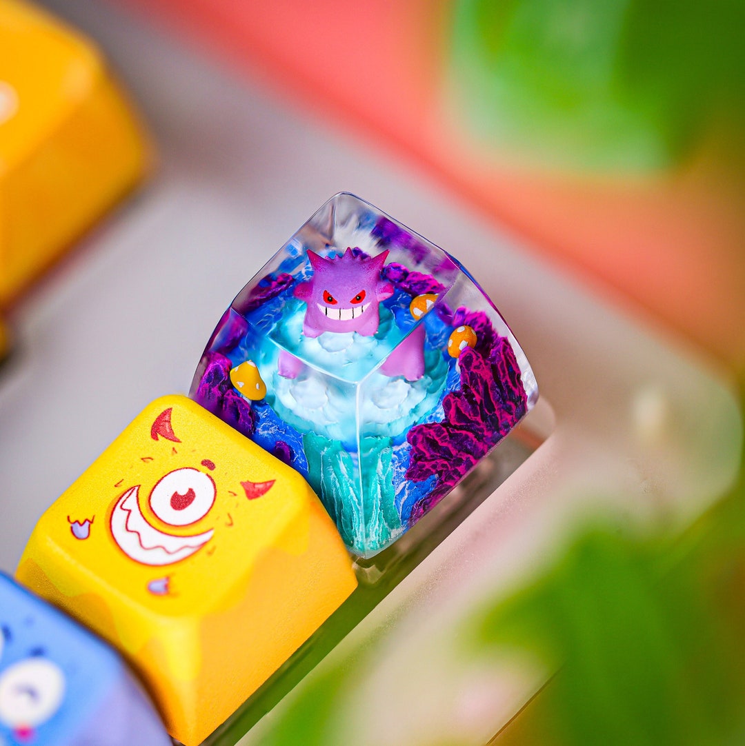 Gengar Pokemon Keycap Gengar Pokemon Artisan Spacebar Custom Spacebar ...