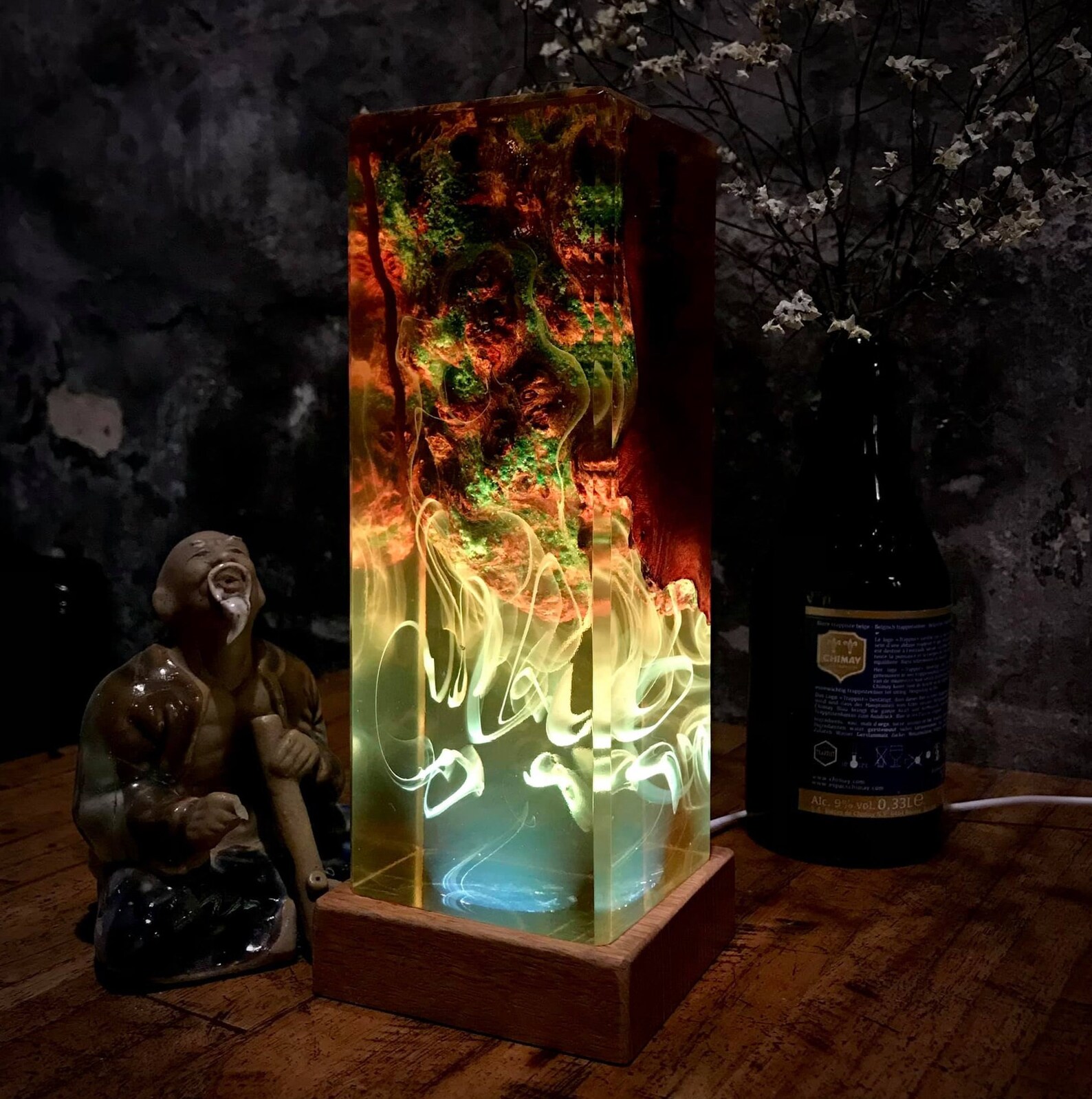Epoxy Resin Night Light Unique Color Changing Resin Wood - Etsy UK