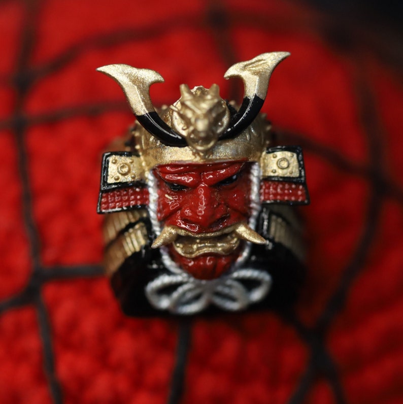 Japanese Samurai Artisan Keycap Oni Keycap Red Samurai - Etsy
