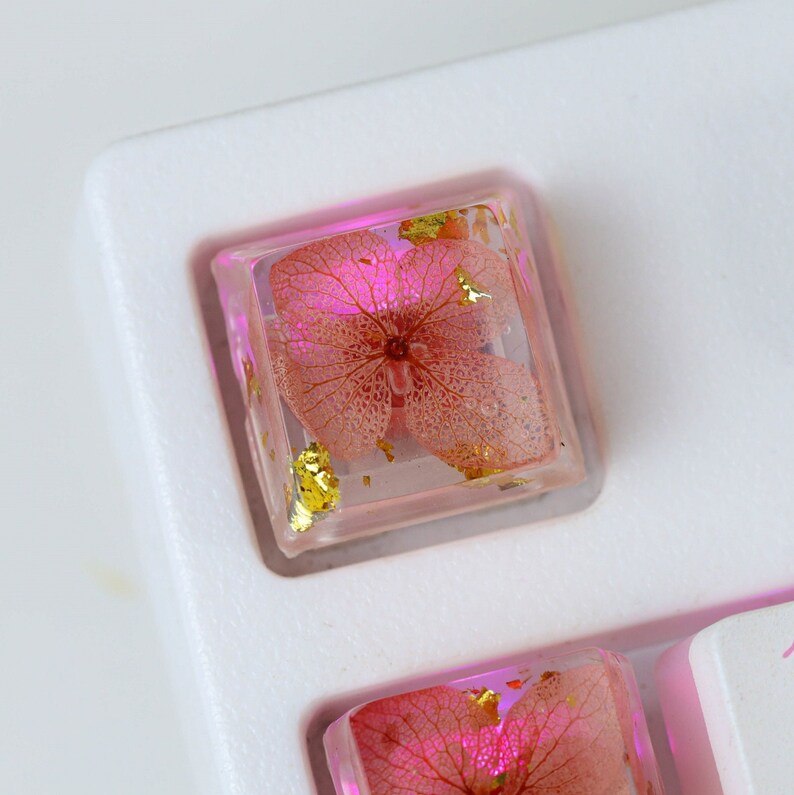 Backlit Arrow Flower Keycap Pink Keycap Dry Flower Backlit - Etsy