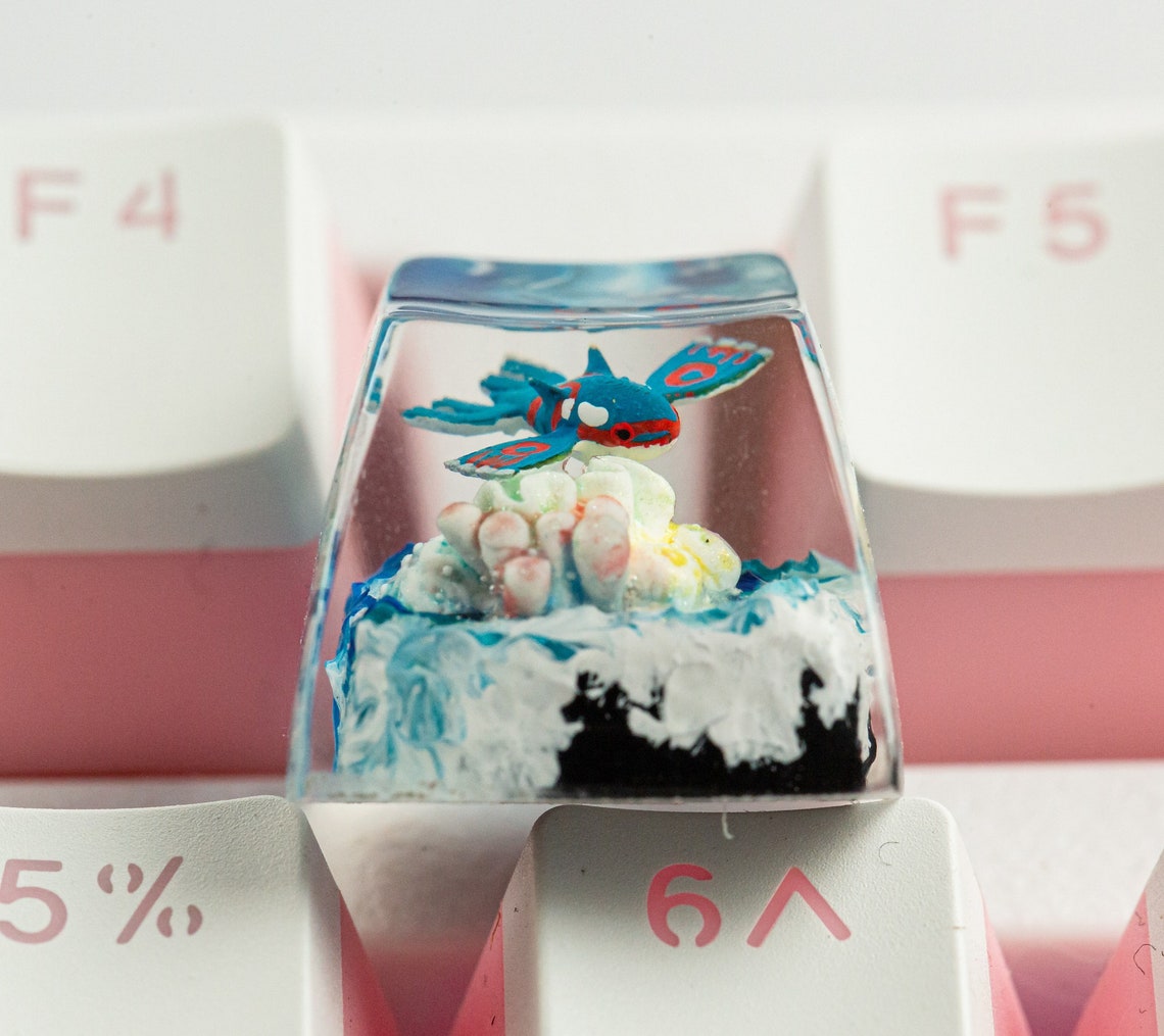 Kyogre Pokemon Keycap Custom Pokemon Resin Keycap Kyogre | Etsy Hong Kong