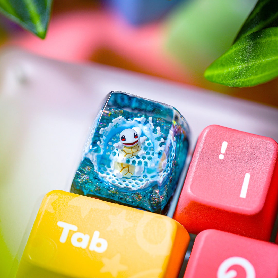 Backlit Squirtle Pokemon Keycap, Custom Pokemon Spacebar Cute Keyboard ...
