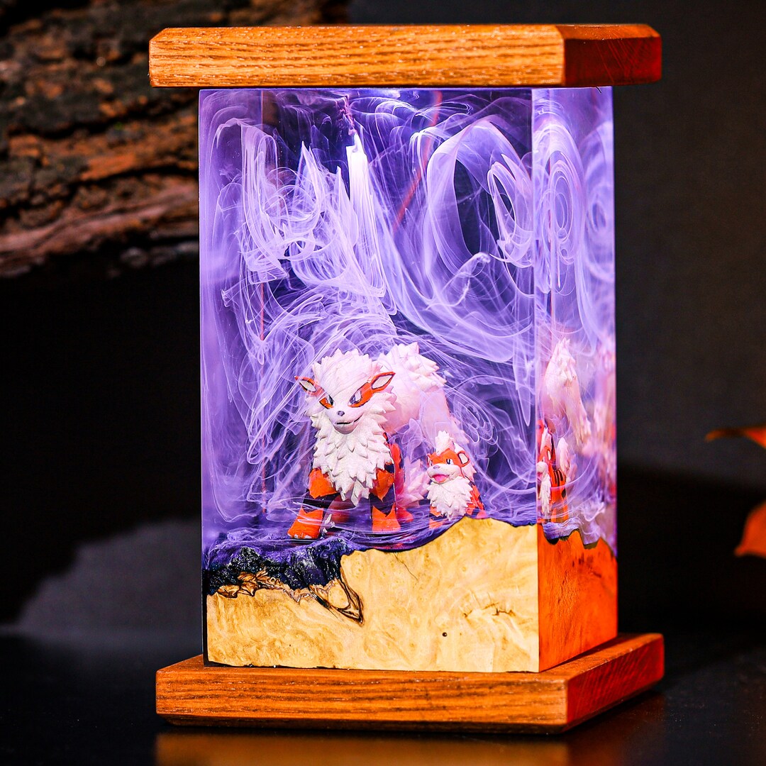 Arcanine Pokemon Lamp Custom Pokemon Epoxy Lamp Pokemon Terrarium ...