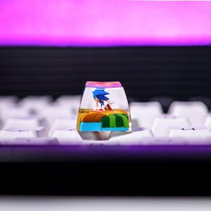 Sonic the Hedgehog Artisan Keycap, Custom Sonic Resin Keycap, Hedgehog ...