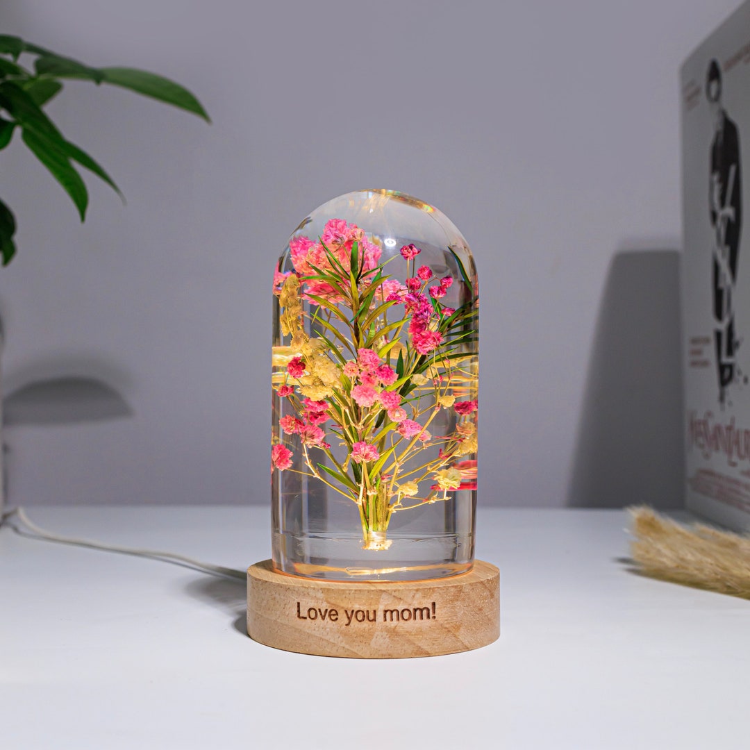 Babys Breath Flower Table Lamp Night Light Table Lamp Modern Crystal ...
