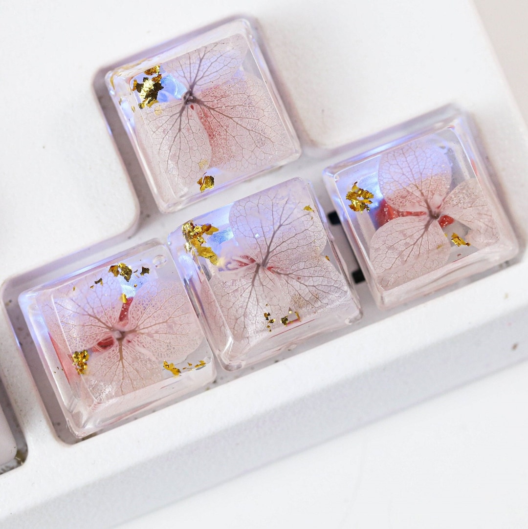 Backlit Arrow Flower Keycap, Pink Keycap, Dry Flower Backlit Keycaps ...