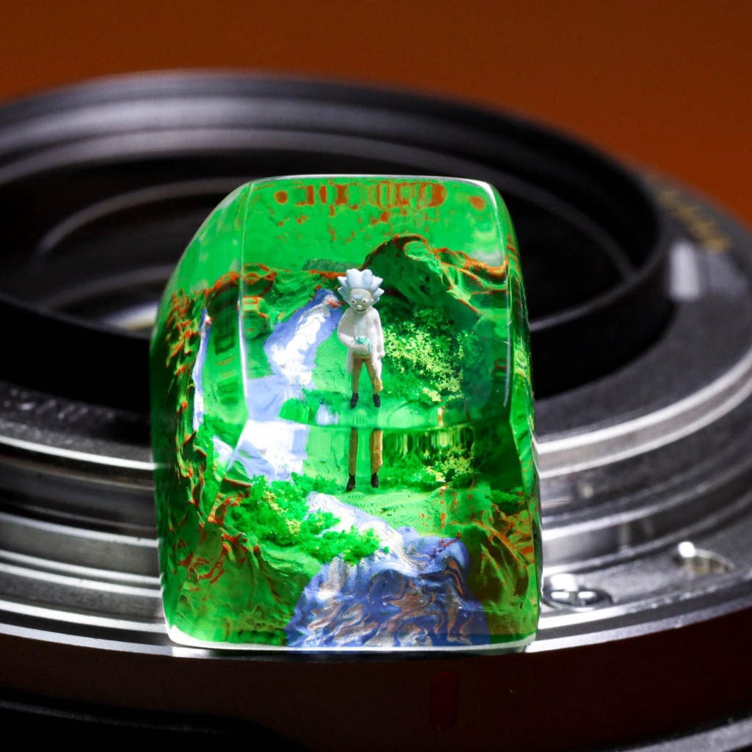Buy Ri.ck and M.orty Artisan Keycap, R.ick and M.or.ty ESC Resin Keycap ...
