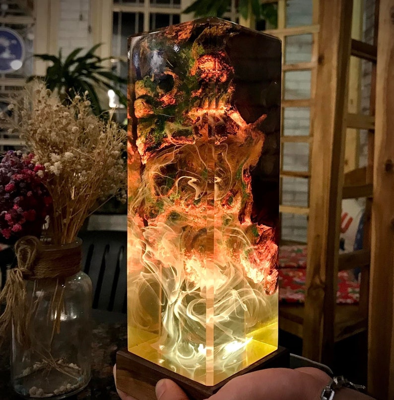 Epoxy Resin Night Light Unique Color Changing Resin Wood - Etsy