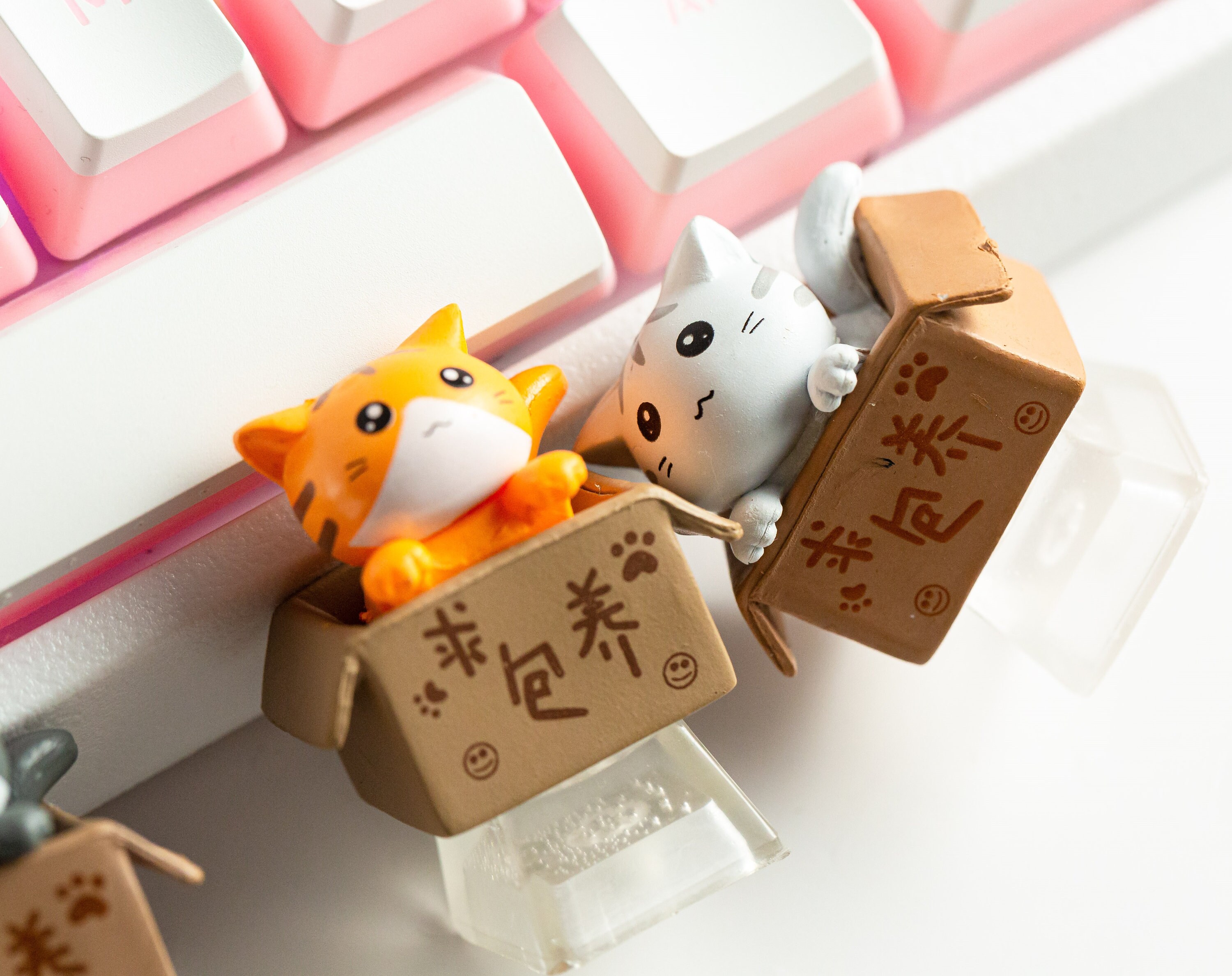 Couple cat keycap for backspace Custom Kitty Resin Artisan Keycap For ...