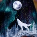 Aurora Borealis Lamp Howling Wolf Northern Lights Lamp Alaska Decor ...