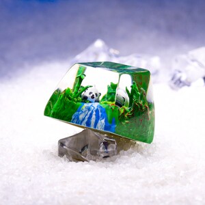 Cute Panda Artisan Keycap Panda Handmade Keycap for Mechanical Keyboard ...