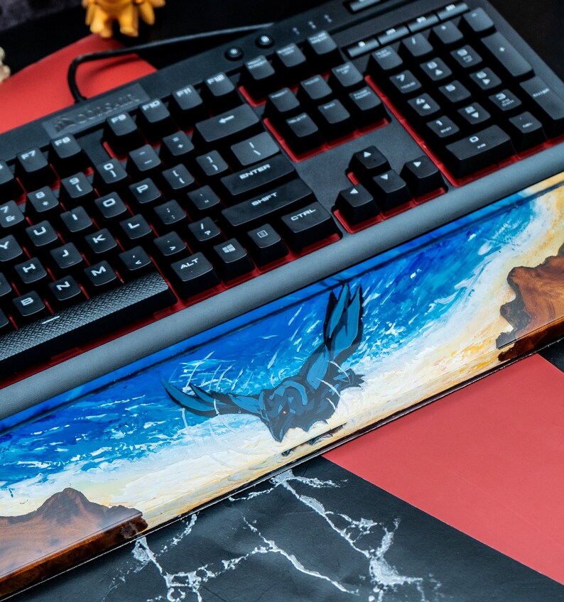 Rayquaza Pokemon Keyboard Wrist Rest Custom Pokemon Resin - Etsy