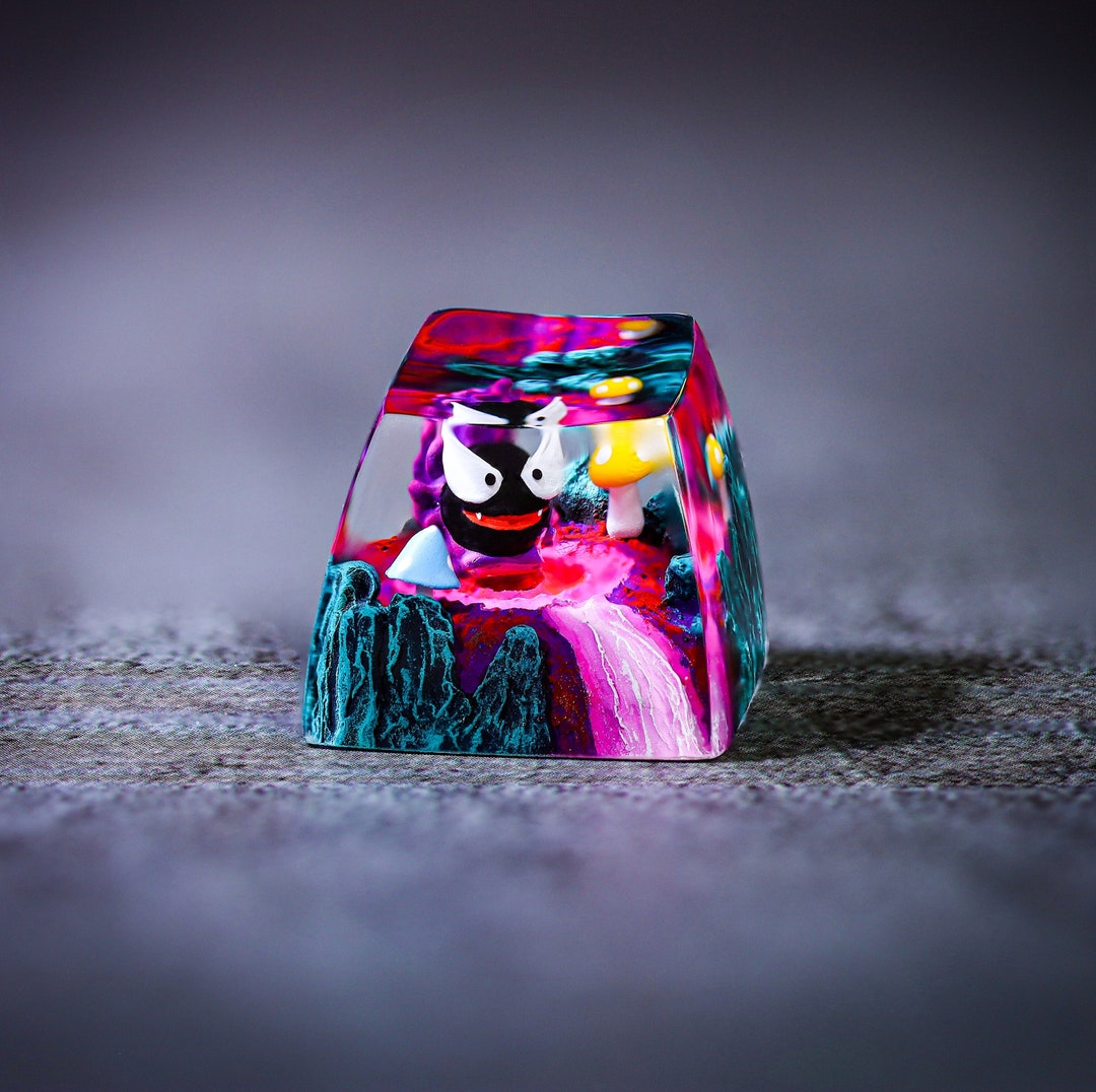 GASTY Pokemon Keycap Gengar Pokemon Artisan Spacebar Custom Spacebar ...