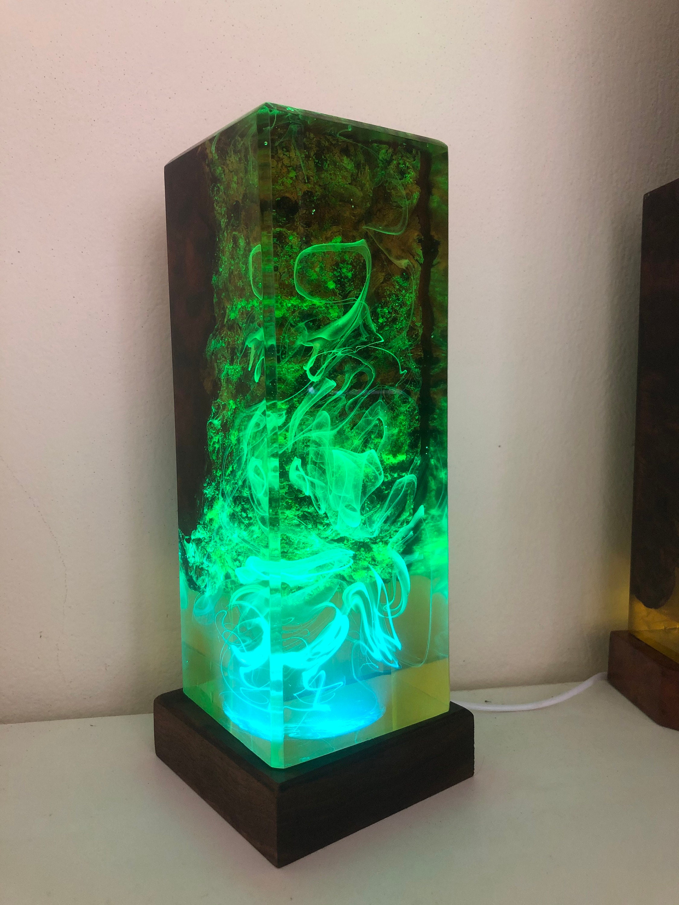 Epoxy Resin Night Light Unique Color Changing Resin Wood - Etsy Canada
