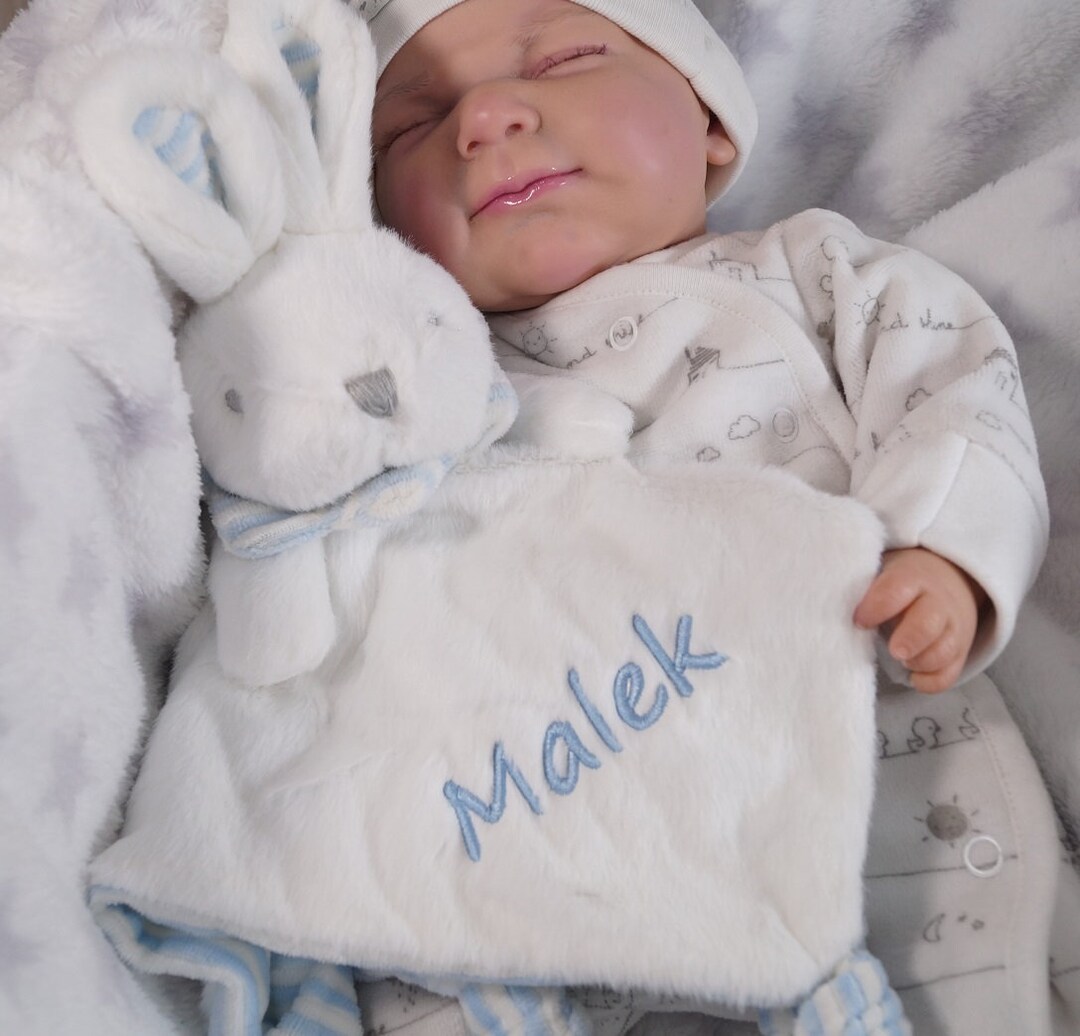 Cuddly Cloth Embroidered With Name Sniffer Towel Cuddly Towel BLUE HASE ...