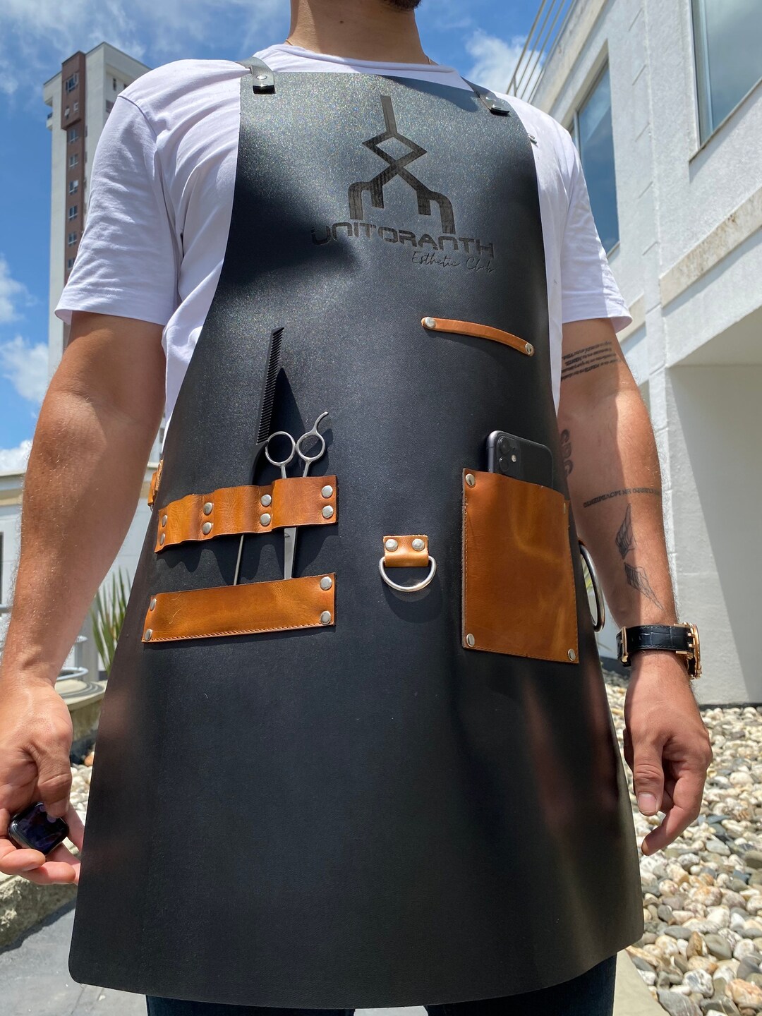 Personalized Leather Apron for Barbers And/or Hairdressers - Etsy