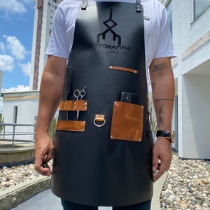Personalized Leather Apron for Barbers And/or Hairdressers - Etsy