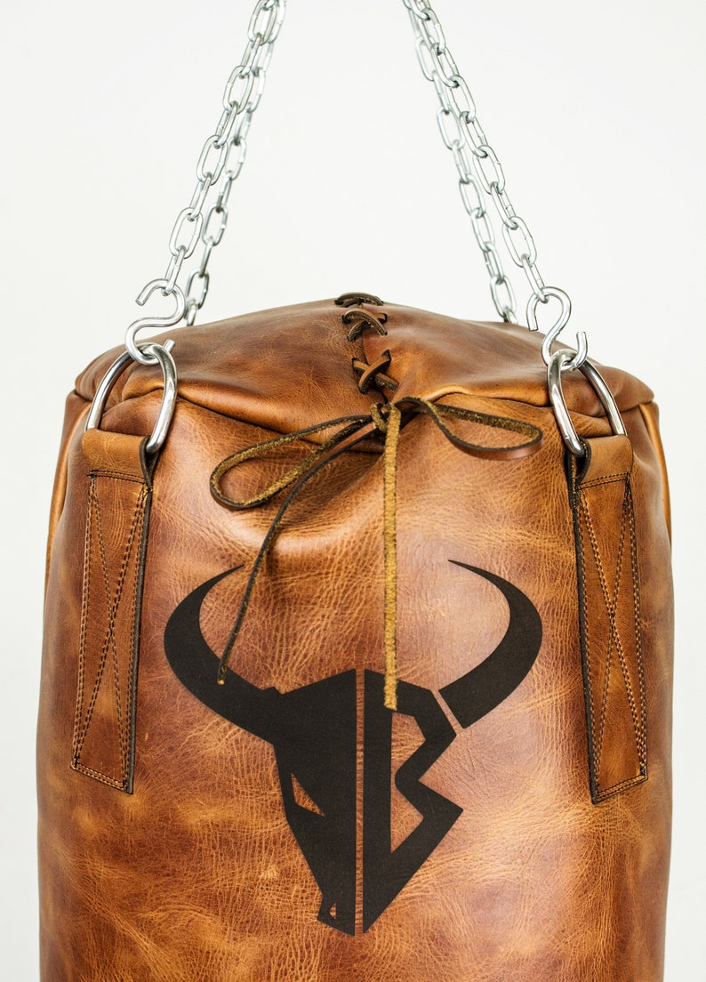 Personalized Leather Boxing Bag (punch Bag With Chain, Unstuffed) - Etsy