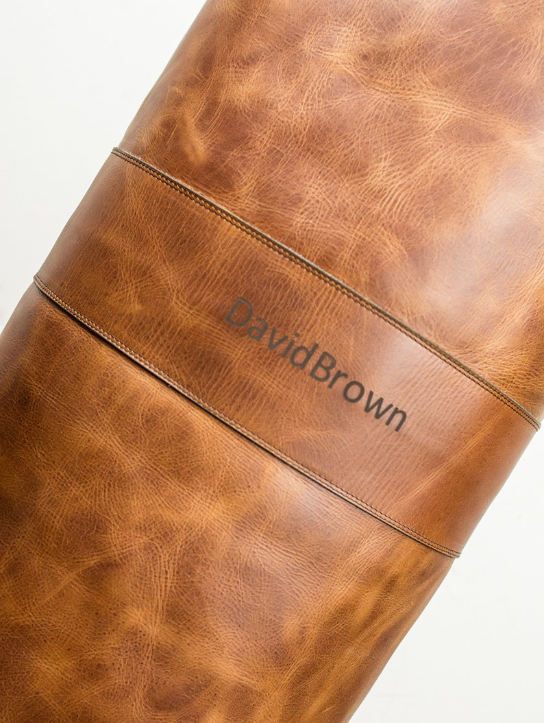 Personalized Leather Boxing Bag punch Bag With Chain | Etsy