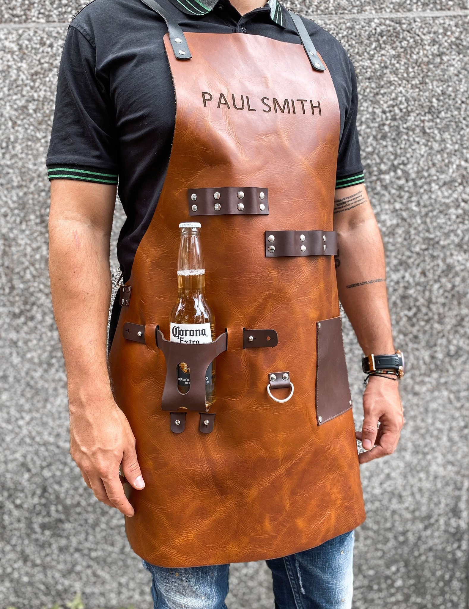 Personalized Leather Apron BBQ Blacksmith Grill Kitchen | Etsy Australia