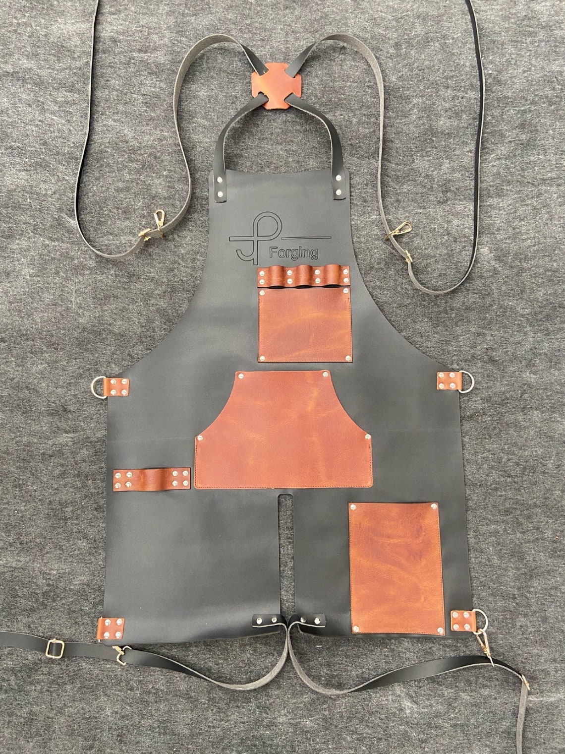 Split Leg Leather Apron BBQ Blacksmith Grill Kitchen | Etsy