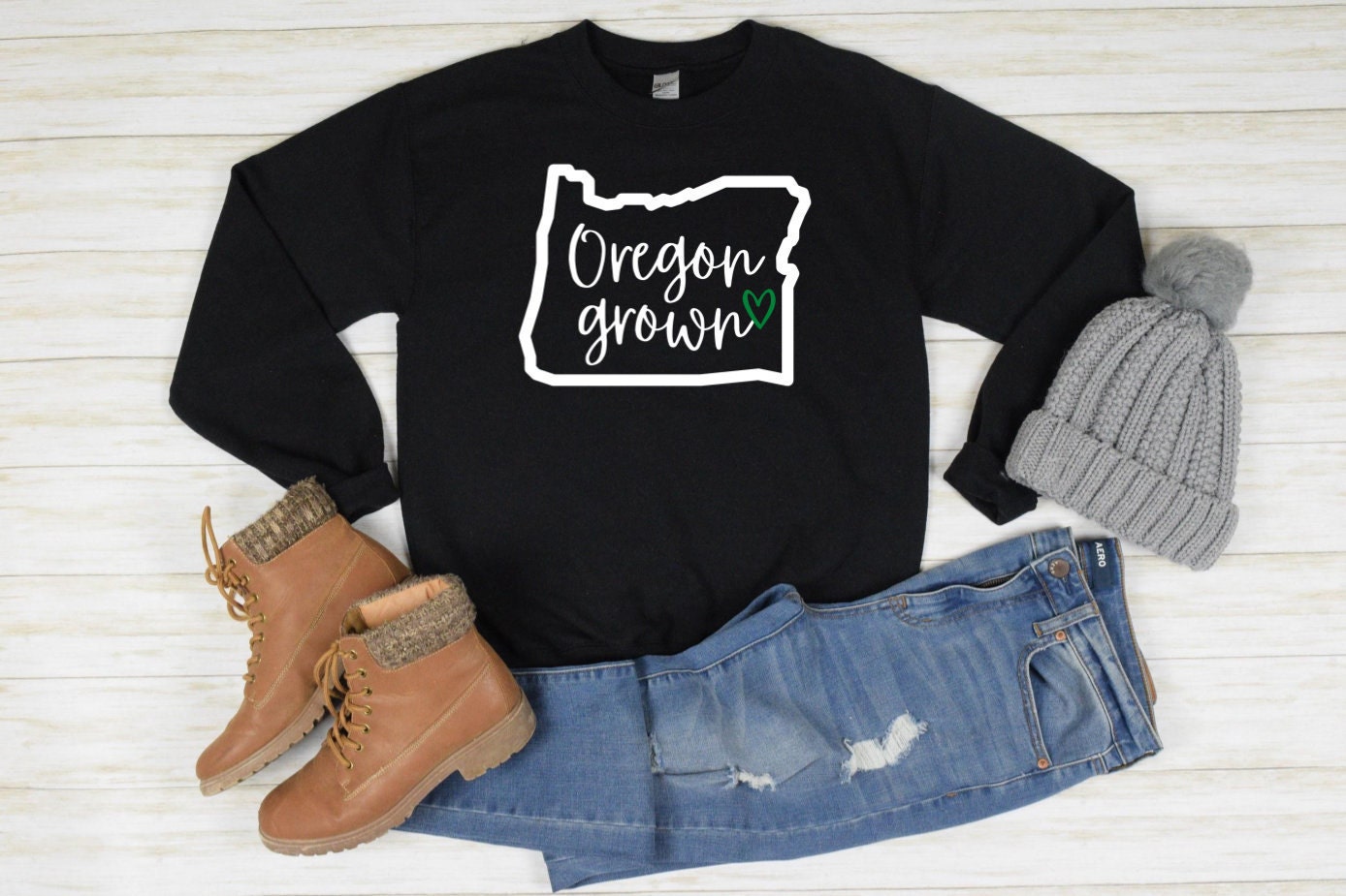 Oregon Grown Sweater, Oregon Shirt, Pacific Northwest Shirt, PNW ...