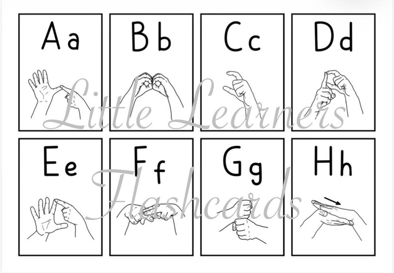 UK British Sign Language BSL Everyday Flashcards (PDF Download) - Etsy UK