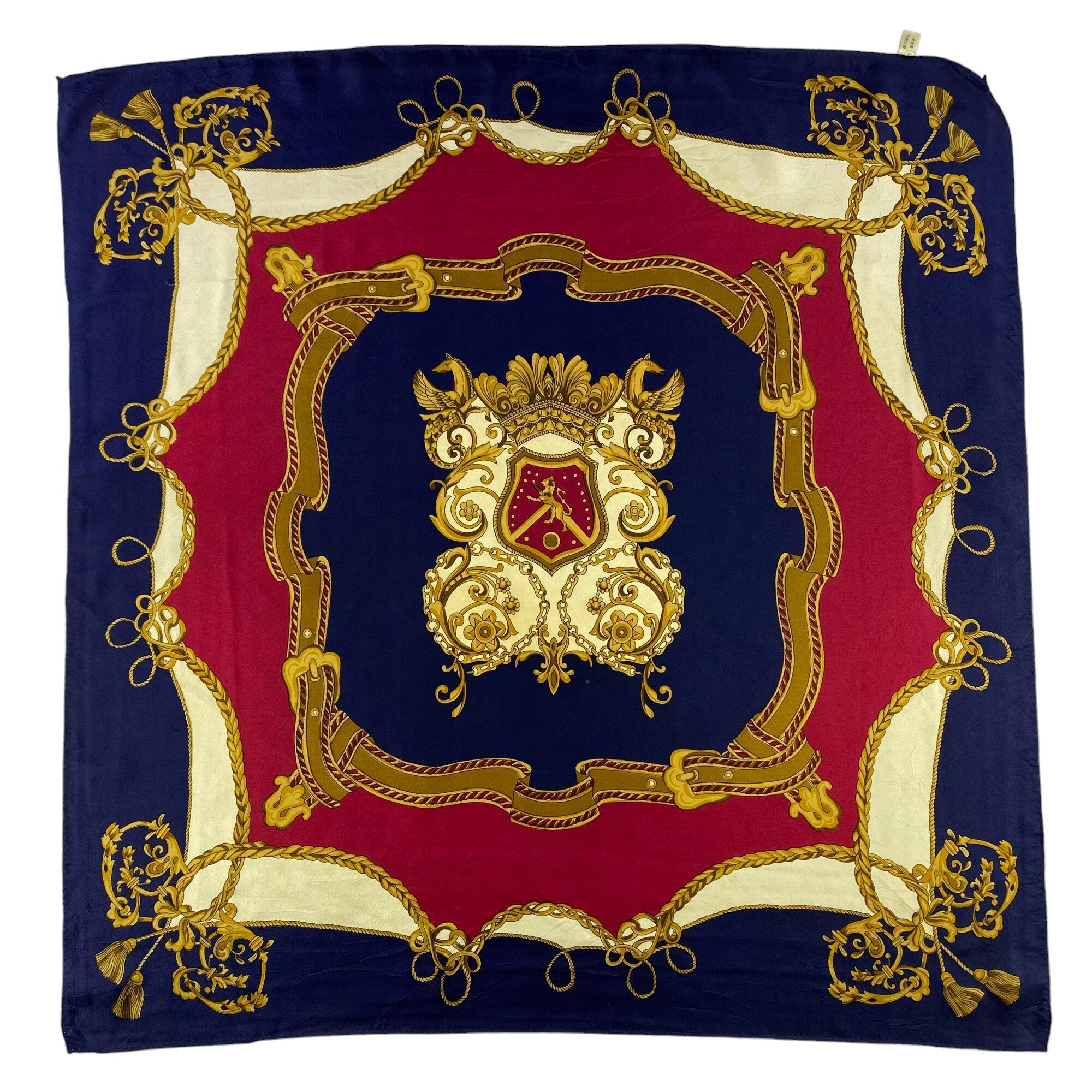 Vintage Italian Silk Scarf Hand Rolled Floral, Vintage Shawl, Neckwear ...