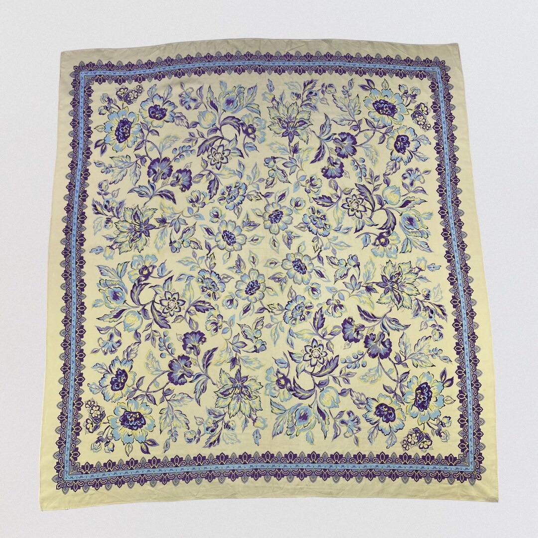 Vintage Silk Scarf, Classic 90s Floral Scarf, Square Scarf, Women ...