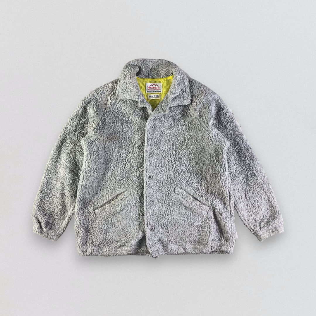Vintage Japanese Beams Boy X Health Knit Jacket Vintage Fleece Jacket ...
