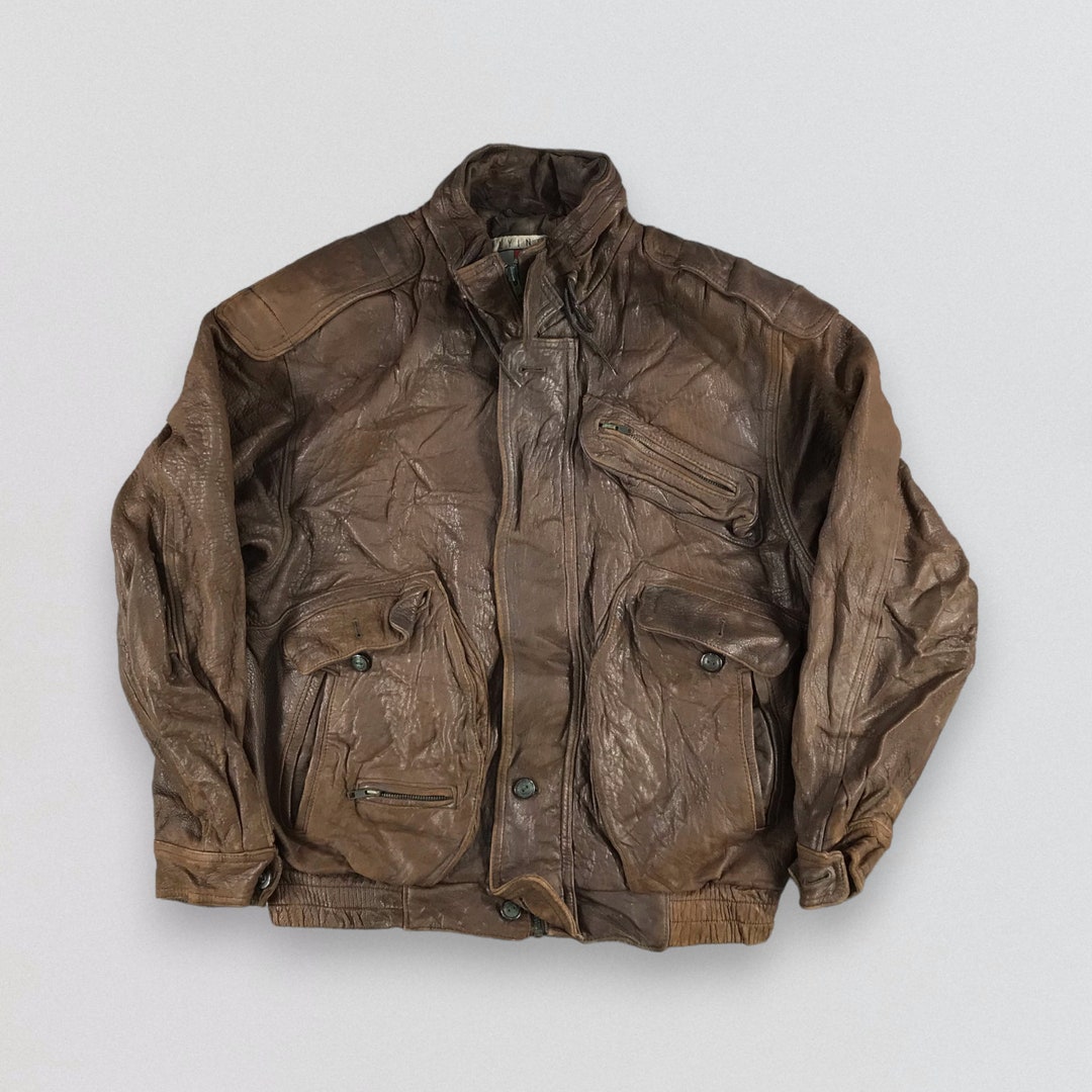 Vintage Flaying Tiger Jacket Leather Jacket Vintage Motorcyle Jacket ...