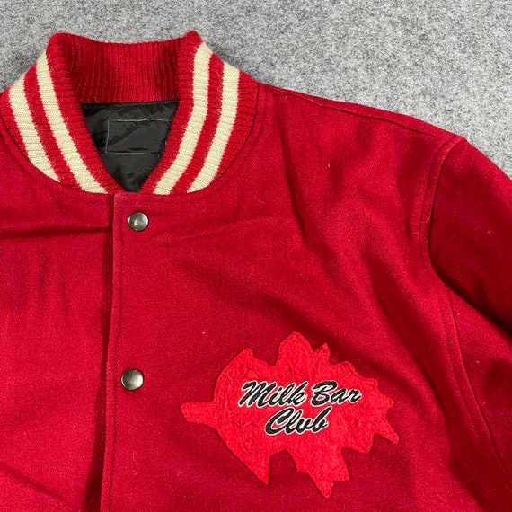 Vintage Milk Bar Club Varsity Jacket Wool Size L Vint… - Gem