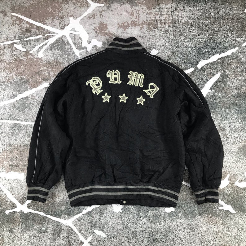 Vintage 90s Puma Varsity Jacket Letterman Jacket Wool Jacket Sportwear ...