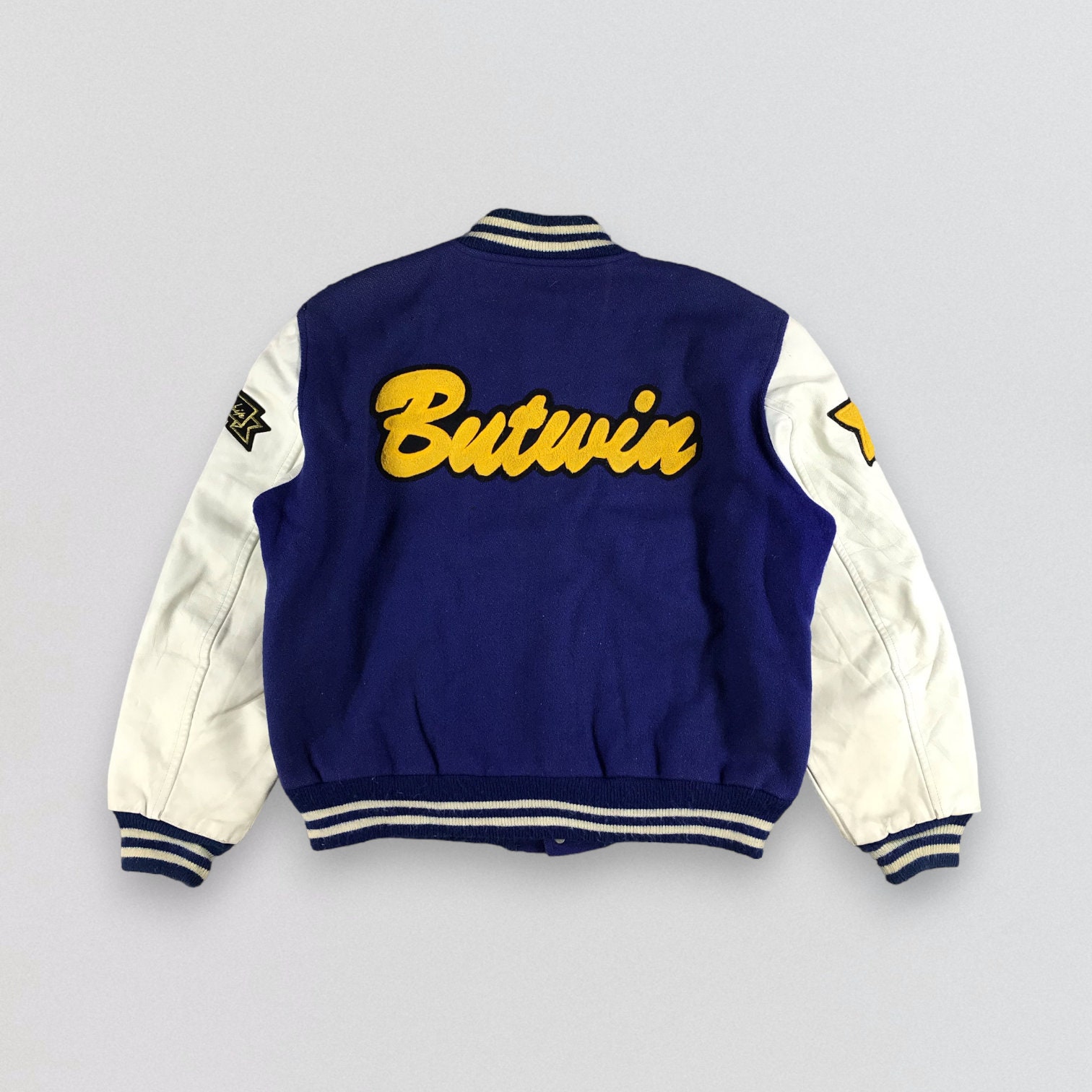 Vintage Butwin Varsity Jacket Letterman Jacket Wool Leather - Etsy