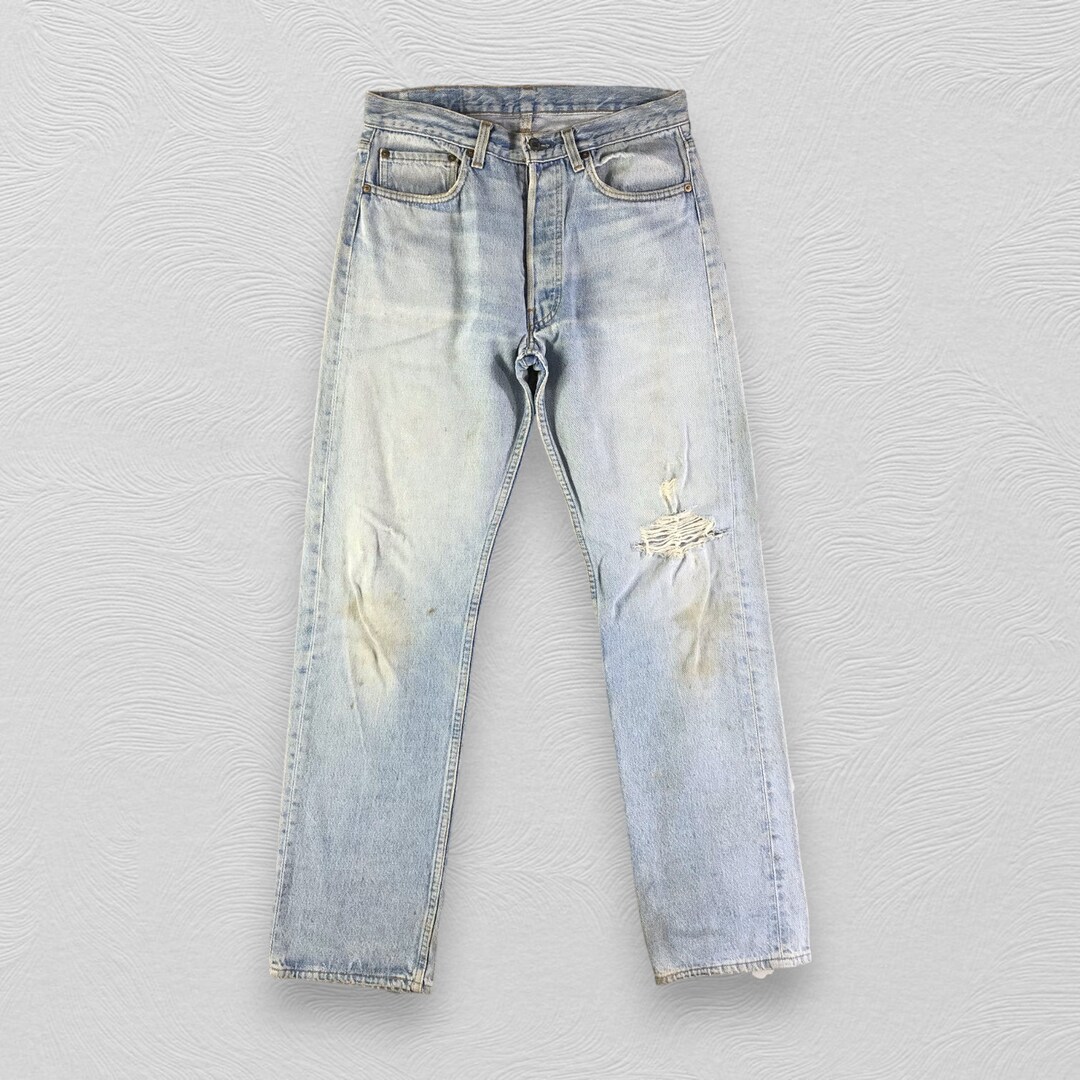 Vintage Levis 501 Jeans Levis Ripped Jeans Levi's Dirty Blue Jeans ...