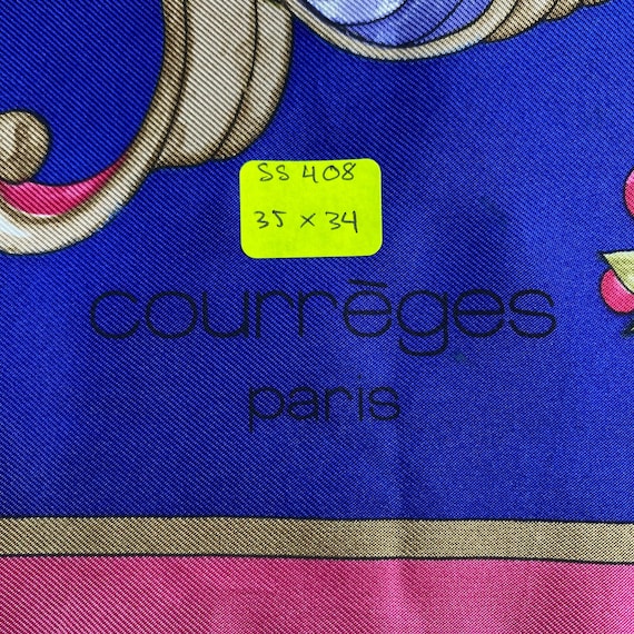 Vintage Courreges Silk Scarf, Classic 90s Floral Scar… - Gem