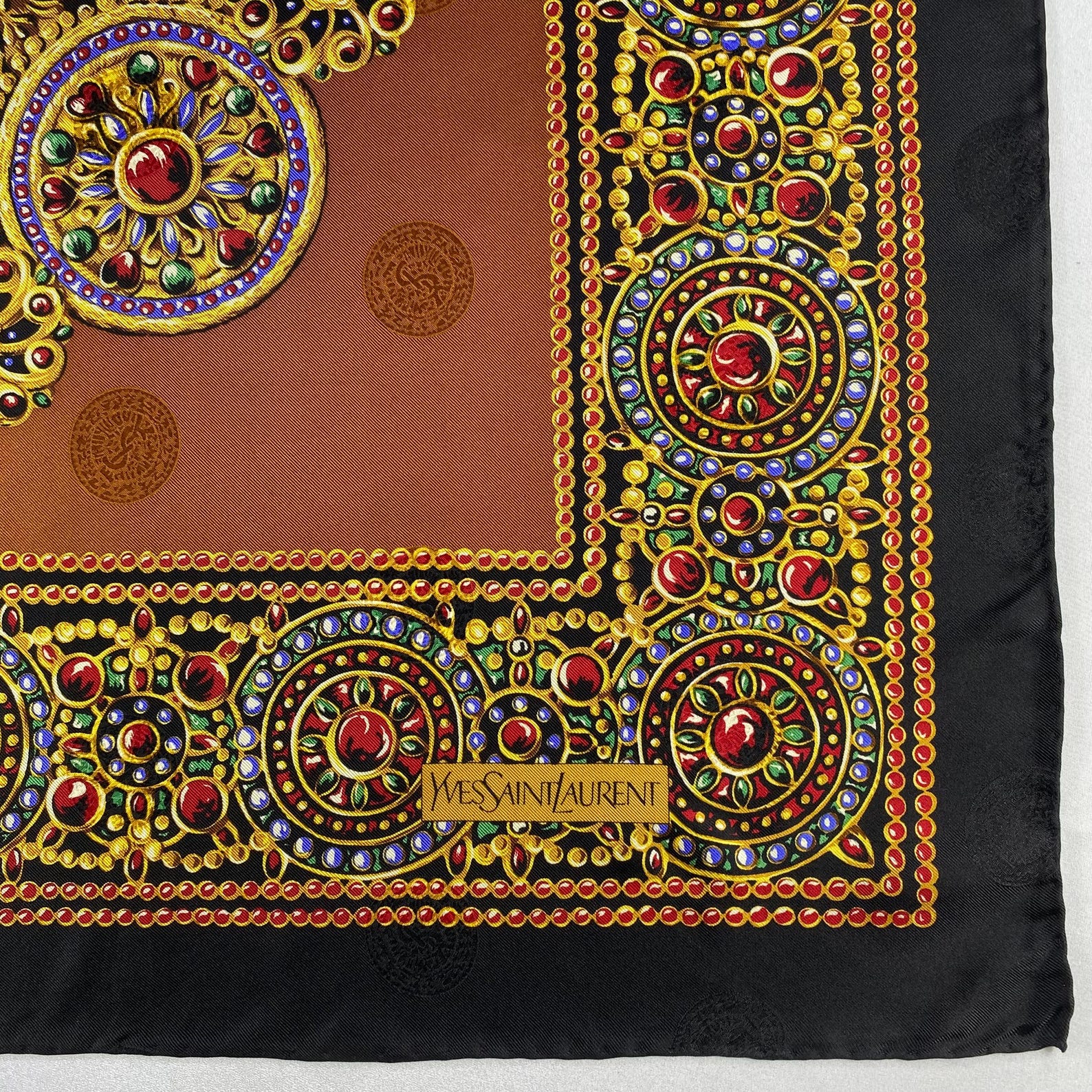 Vintage Yves Saint Laurent Silk Scarf Yves Saint Laurent Silk Muffler ...