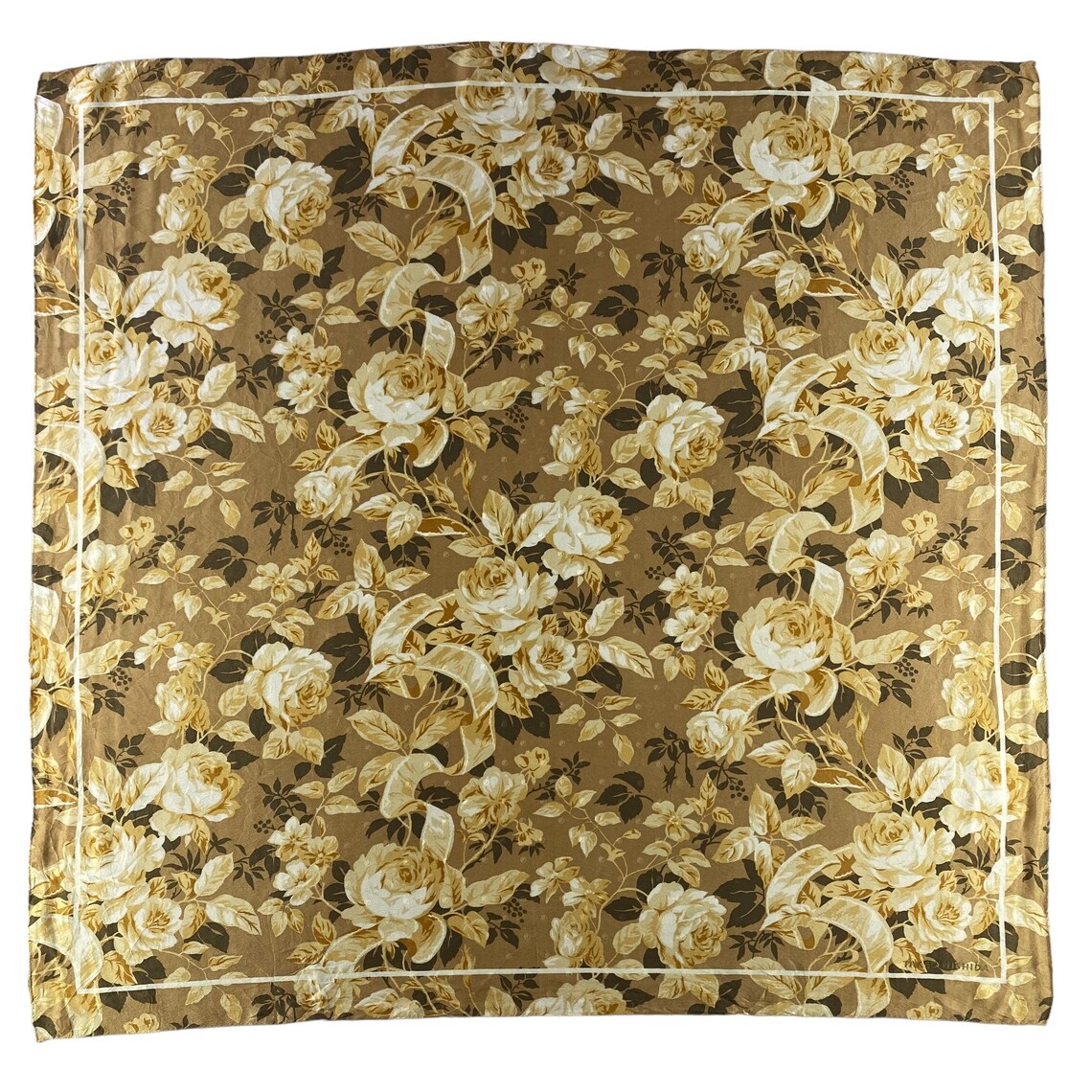 Vintage Japanese Silk Scarf, 90s Floral Scarf, Square Scarf, Women ...