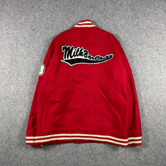 Vintage Milk Bar Club Varsity Jacket Wool Size L Vint… - Gem
