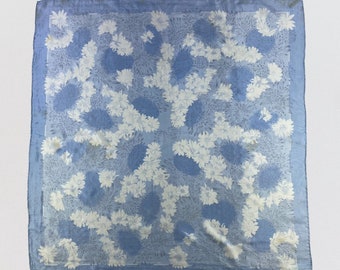 Vintage Silk Scarf, Classic 90s Floral Scarf, Square Scarf, Women Carre ...