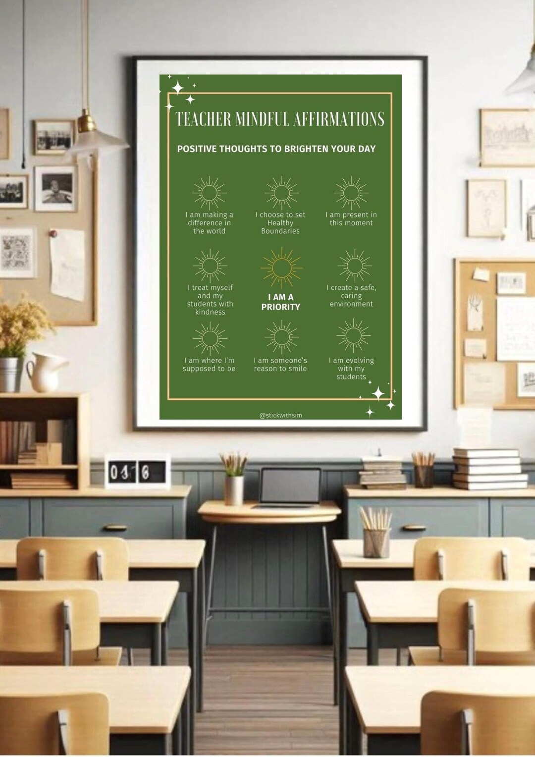 Daily Positive Affirmation Poster for Teachers A4 Digital Print - Etsy