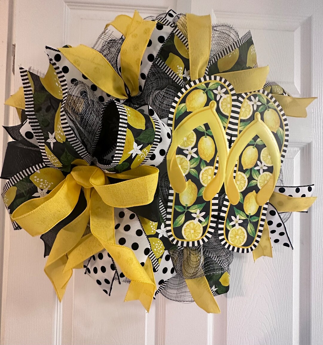 Lemon Flip Flop Wreath - Etsy