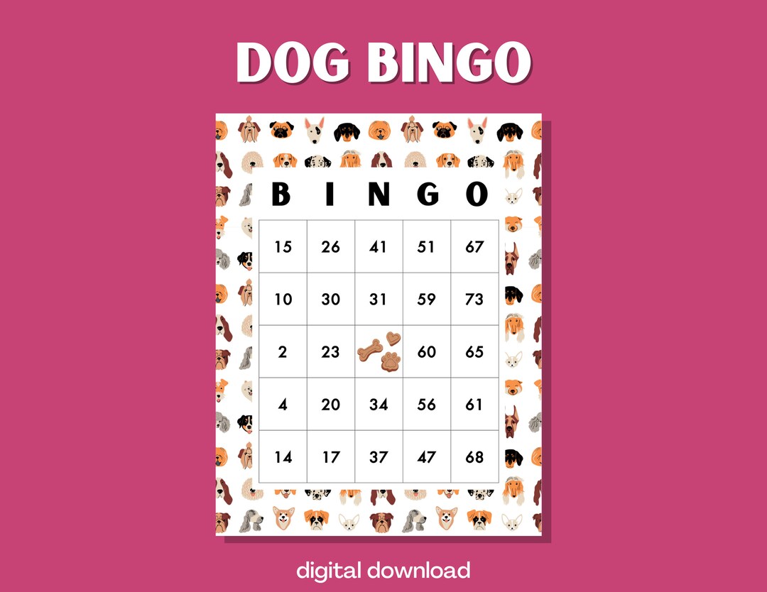 Dog Lover's Bingo | 100 Printable Cards | Canine Theme | Instant ...